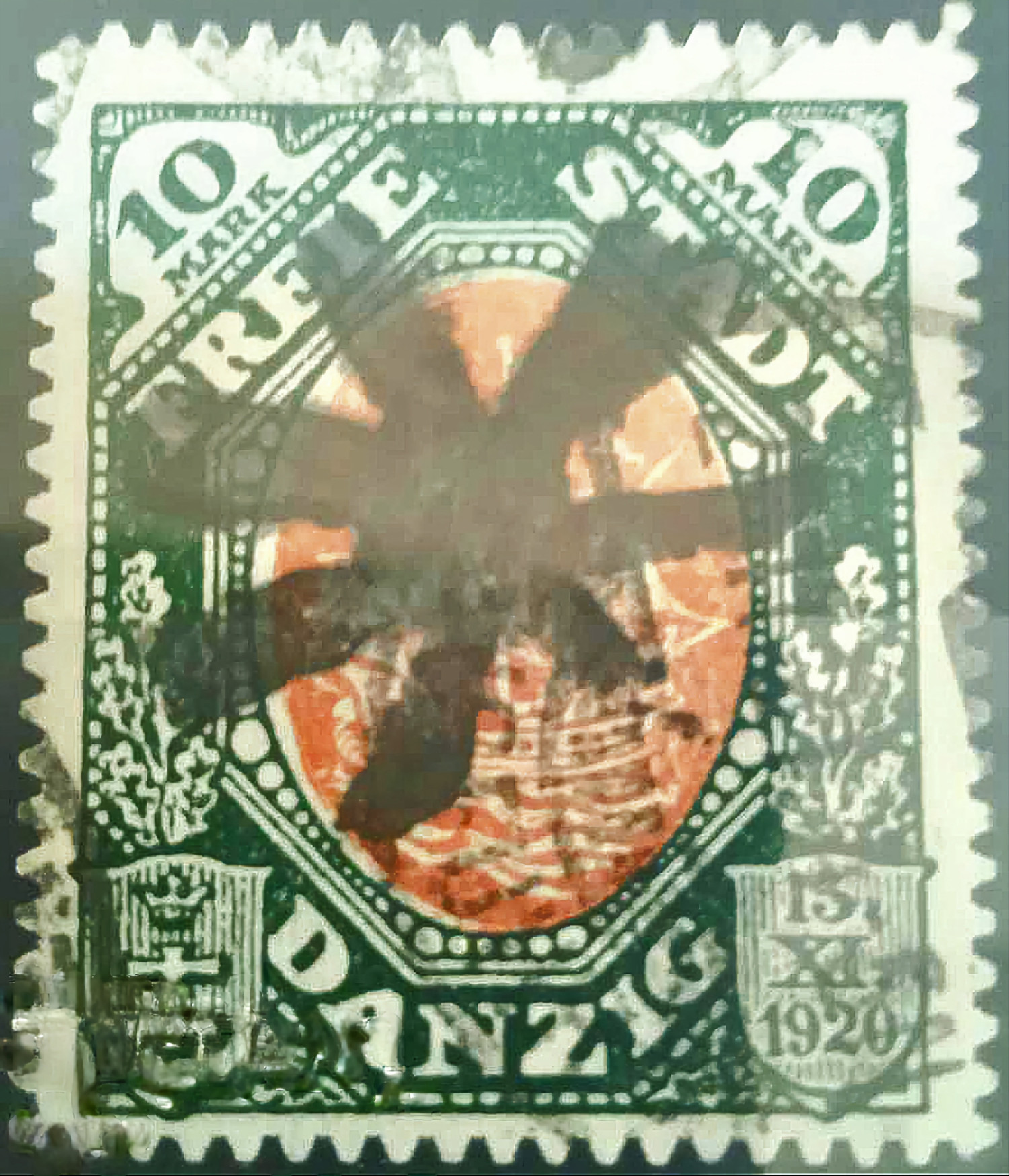 10 Mark, Danzig Stamp - Is This A Overprint Or A Cancel ? - Stamp ...