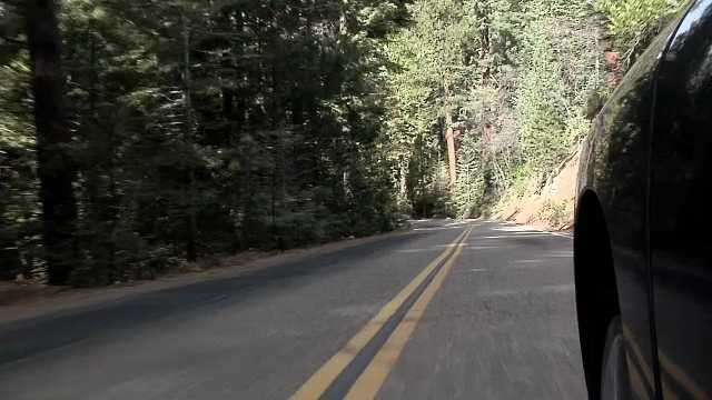 Road inside the Yosemite National Park with Autumn Leaves, California ...