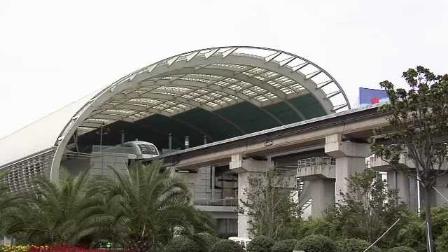 Shanghai, The High-Speed Maglev train, which connects the Pudong ...