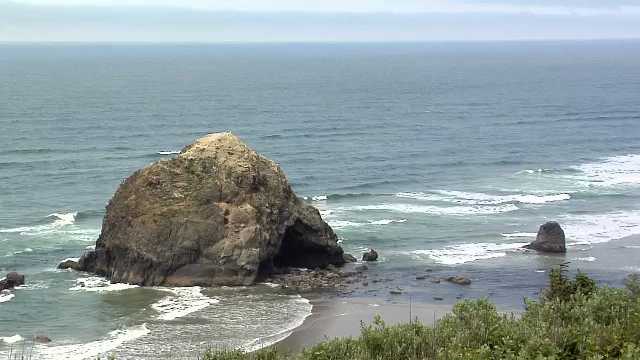 Pacific Ocean Coast in Oregon, USA, 2000s - Footage File
