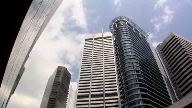 High Rising Buildings of Raffles Place in Singapore, 2000s - Footage File