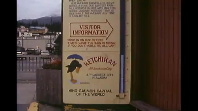 Ketchikan, Alaska, rain gauge, tilt up, wettest city in the world ...