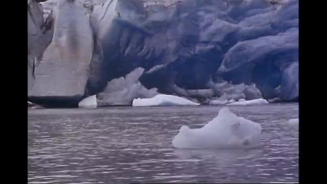 Mendenhall Glacier, Alaska, Inside Passage Cruise, blue ice, pan right ...