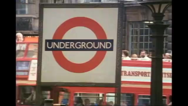 Underground sign, London, England, subway, close up, busy traffic ...