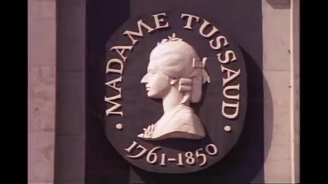 Madame Tussad's Wax Museum, sign, close up, London, England, 1970's ...