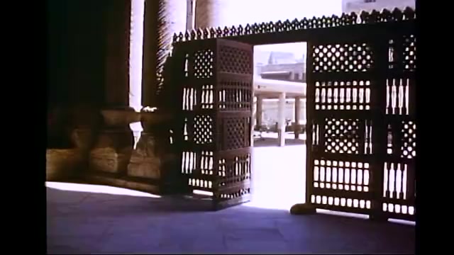 Mosques of Cairo, Sultan Hassan Mosque, gate, medium shot - Footage File