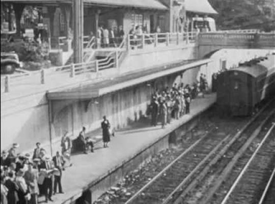 New York City, Commuter Train, USA, 1940s - Footage File