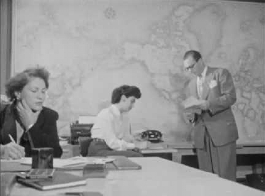 New York City, National Press Office, USA, 1940s - Footage File
