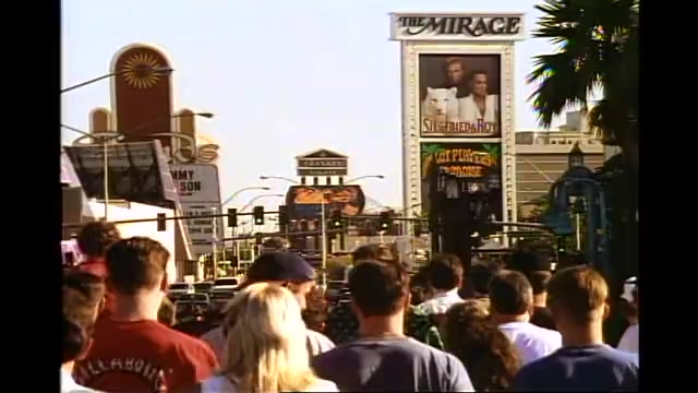 The Las Vegas Strip, Las Vegas, Nevada, people, crowds, shot in 1995 ...