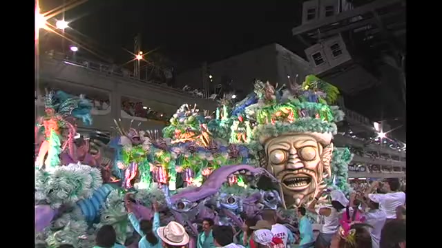 Carnival in Rio, Carnaval, Samba Parades, elaborate scary mask float ...