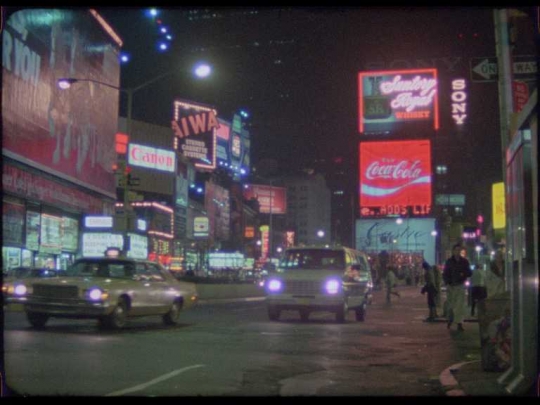 New York City, Times Square, Night, USA, 1980s - Footage File