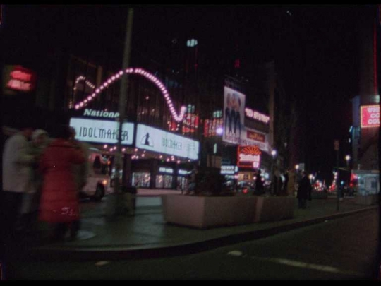 New York City, Times Square, Driving POV, Night, USA, 1980s - Footage File