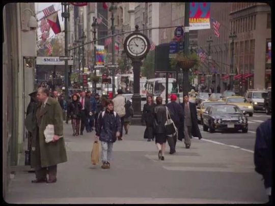 New York City, Pedestrians, USA, 1990s - Footage File