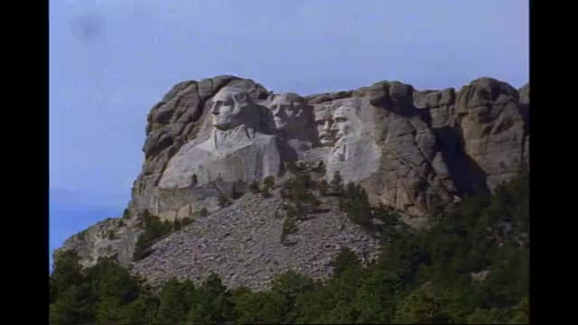 Mount Rushmore, wide shot side view, still, shot on Eastman Kodak film ...