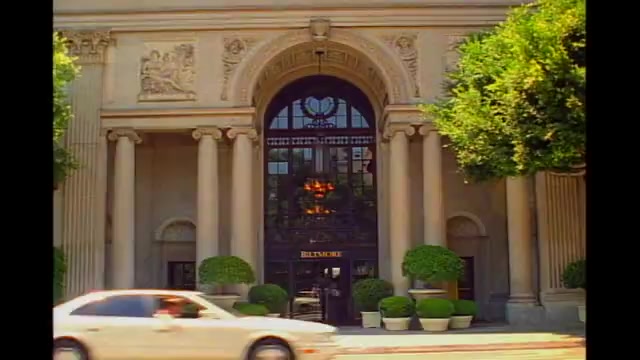 Pershing Square sign in downtown Los Angeles, shot on Eastman Kodak ...