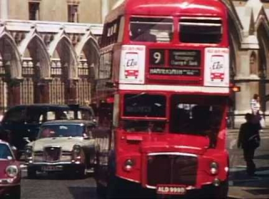 London, Double-Decker Buses, UK, 1970s - Footage File