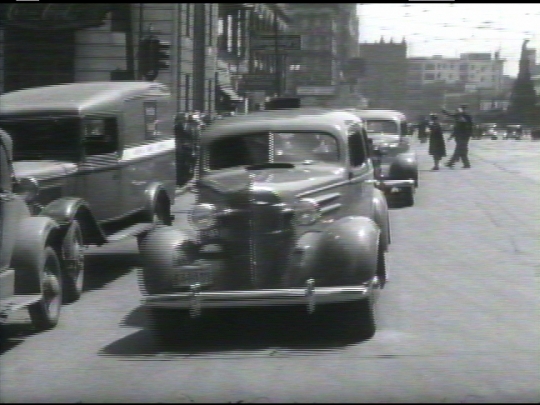 Police Monitor Street Pedestrians and Traffic, USA, 1930s - Footage File