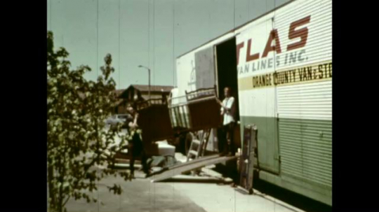 Moving into House, USA, 1970s - Footage File