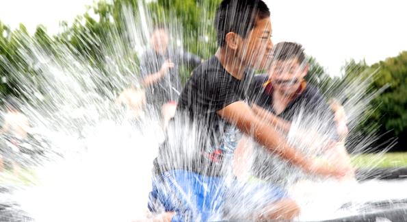 It’s all great fun slip-sliding away