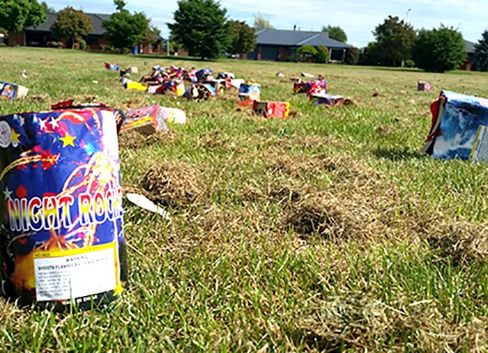 Fireworks mess angers community