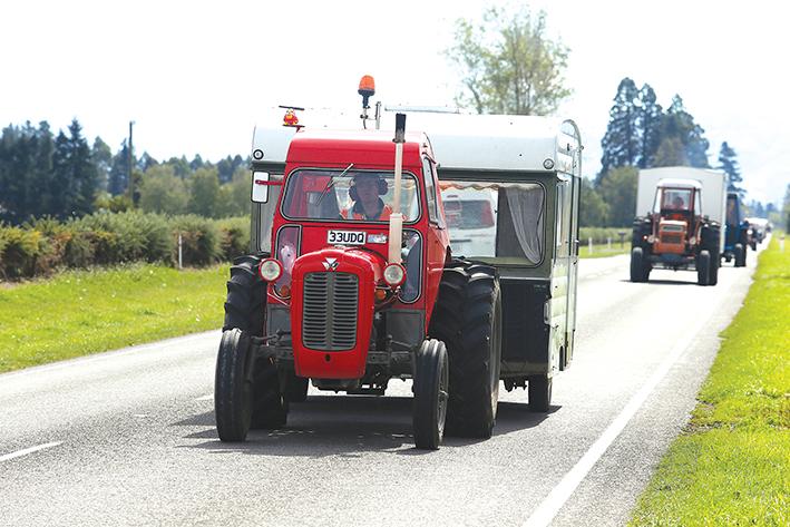 Tractor convoy just passing through