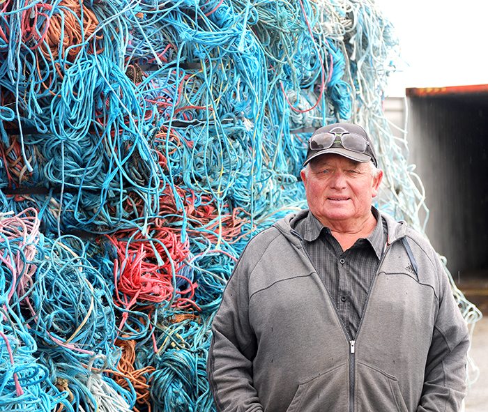 Mountain of farm waste plastic on the move