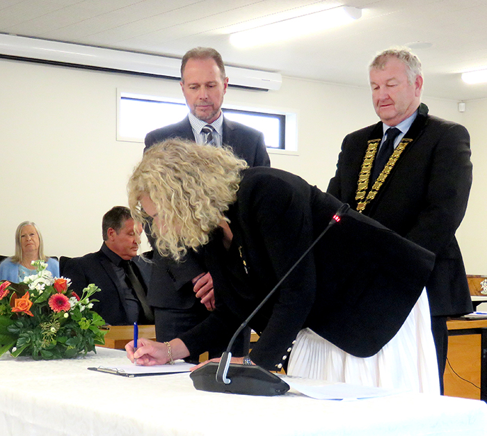 Council sworn in for 'challenging term'