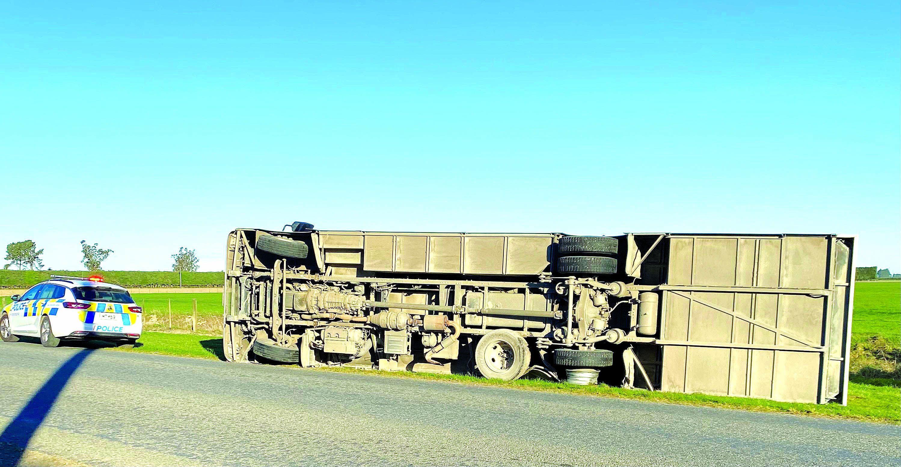 School bus rolls