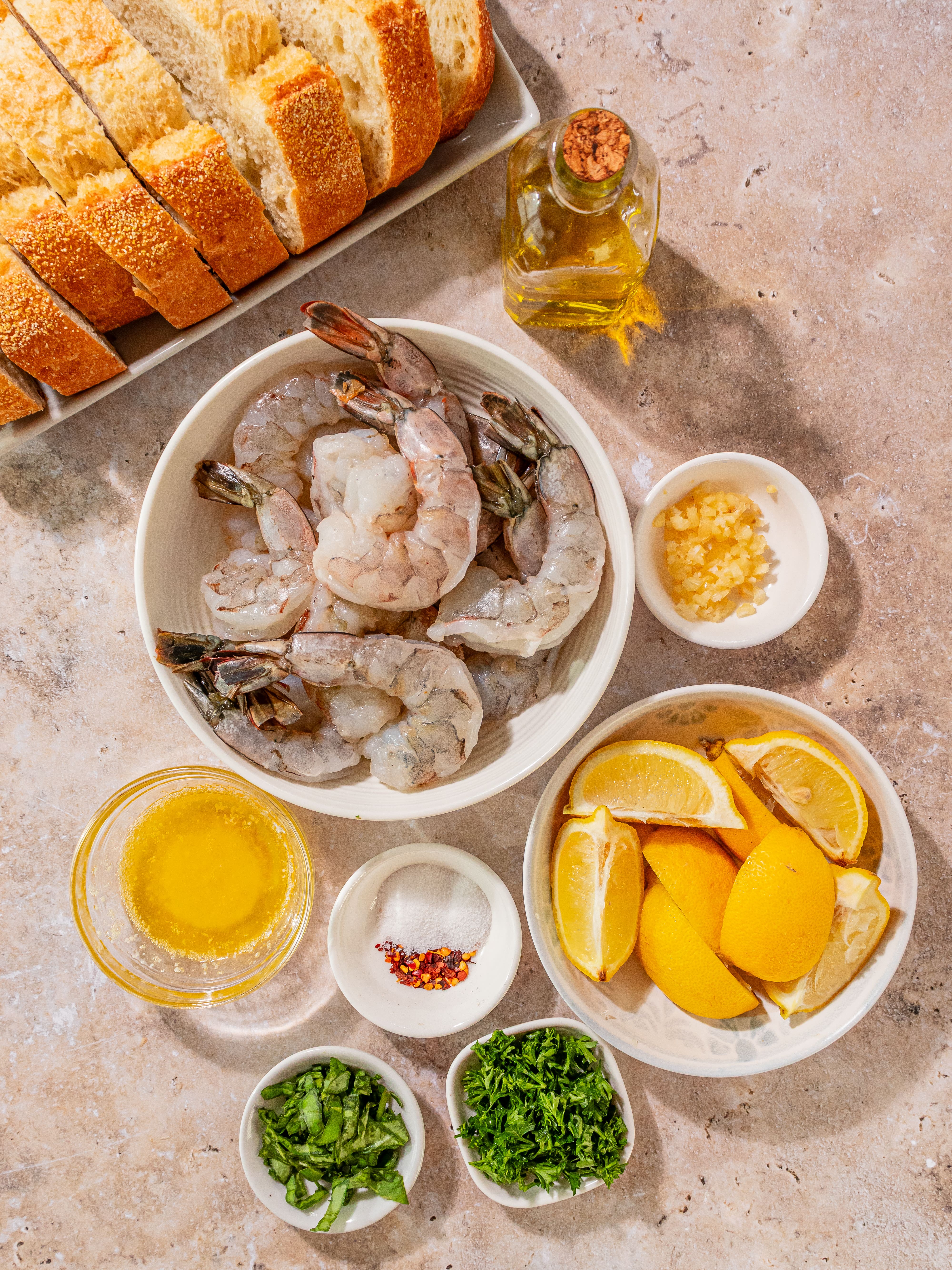 Herb Grilled Colossal Shrimp Over Grilled Garlic Bread – Sizzlefish